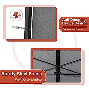 WAYTRIM Dresser for Bedroom, 8 Drawer Storage Organizer Tall Wide Dresser, for Closet, Living Room, Hallway, Dormitory, Sturdy Steel Frame, Wooden Top (Charcoal Grey)