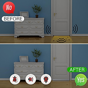 C CELAINER Door Draft Stopper, Under Door Noise Blocker, Sound Light Air Proof Sealer for Bottom of Door, Adjustable Soundproof Insulation Strip Doors Draft Guard 37 inch - Grey