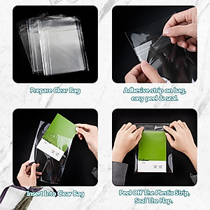 Golden State Art, Pack of 200, Acid-Free Crystal Clear Sleeves Storage Bags for Photo Prints (Size: 5 1/4 x 7 1/8 inch)