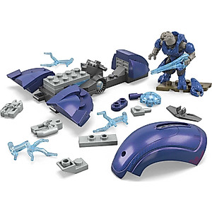 MEGA Halo Toy Building Sets, Ghost of Requiem with 135 Pieces, 4 Micro Action Figures and Accessories, for Collectors