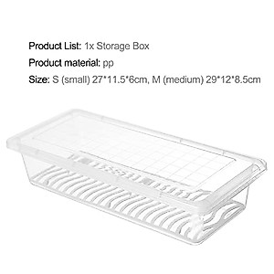Storage Box Prevents Odor Sturdy Rectangular Plastic Drain Storage Box for Unisex S
