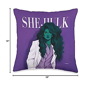 Marvel Avenger She-Hulk Jen Walters Women’s History Purple Throw Pillow