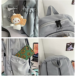 Kawaii Backpack Japanese Cute Cat School Backpack with Plushies Aesthetic Backpack for Teen Girls Back to School Supplies (Pink)