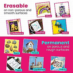 White Chalk Markers Fine Tip (4 Pack 3mm) - Wet & Dry Erase Chalk Pens for Blackboard, Chalkboards, Windows, Signs, Glass, Bistro - 3mm Reversible Bullet & Chisel Point