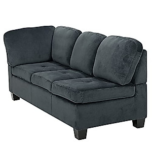 Christopher Knight Home Canterbury Fabric Sectional Set, Charcoal