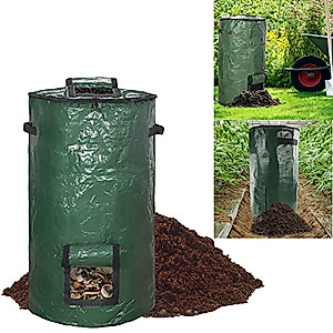 Compost Bin Reusable Yard Waste Bags Outdoor Compost Bin Bags for Garden Yard 34 Gallon