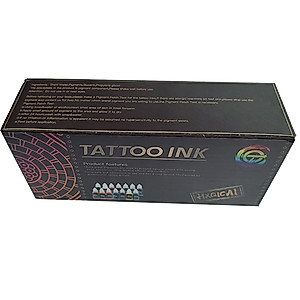 14 Colors Tattoo Ink Set,15ml 1/2oz Professional Tattoo Ink & Supplies for Outlining&Shading,Vegan-Friendly Pigment Tattoo Supplies