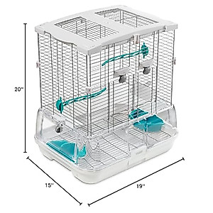 Hari Vision S01 Wire Bird Cage, Bird Home for Budgies, Finches and Canaries, Small
