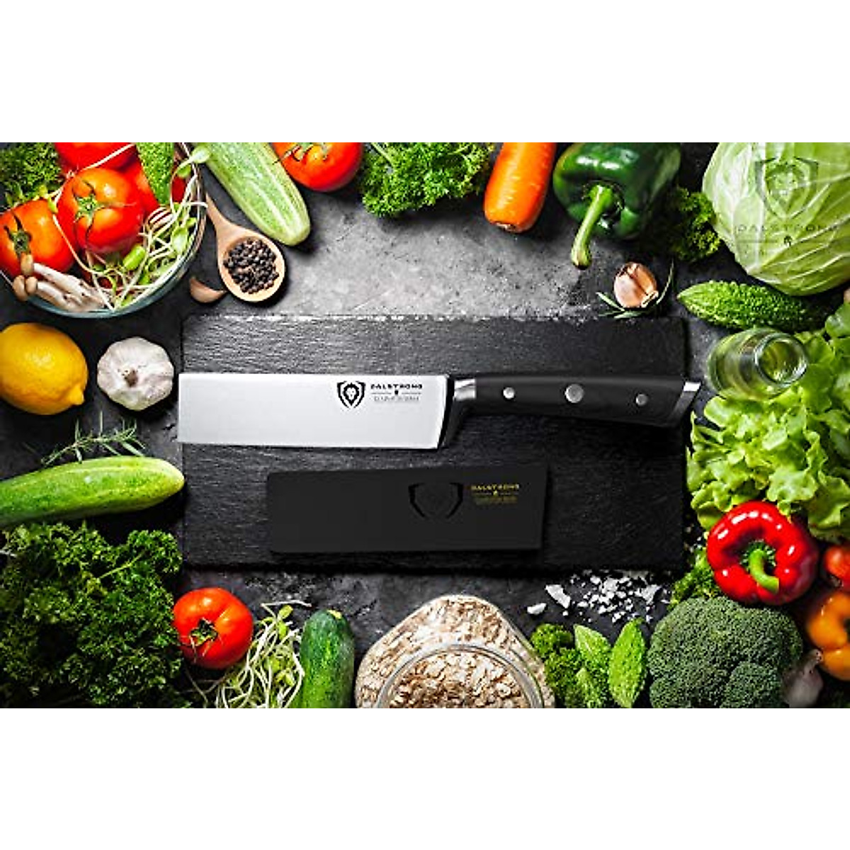 Dalstrong Gladiator Elite Series Forged High Carbon German Steel Produce Kitchen Knife, 6 Inches, Sheath Included