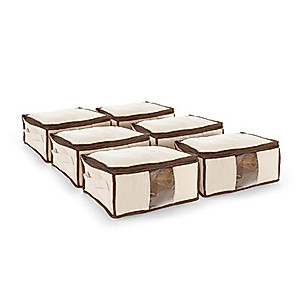 Covermates Keepsakes – Canvas Storage Bag - Premium Canvas - Carrying Handles -Dual Zipper Pulls - Indoor Storage-Natural