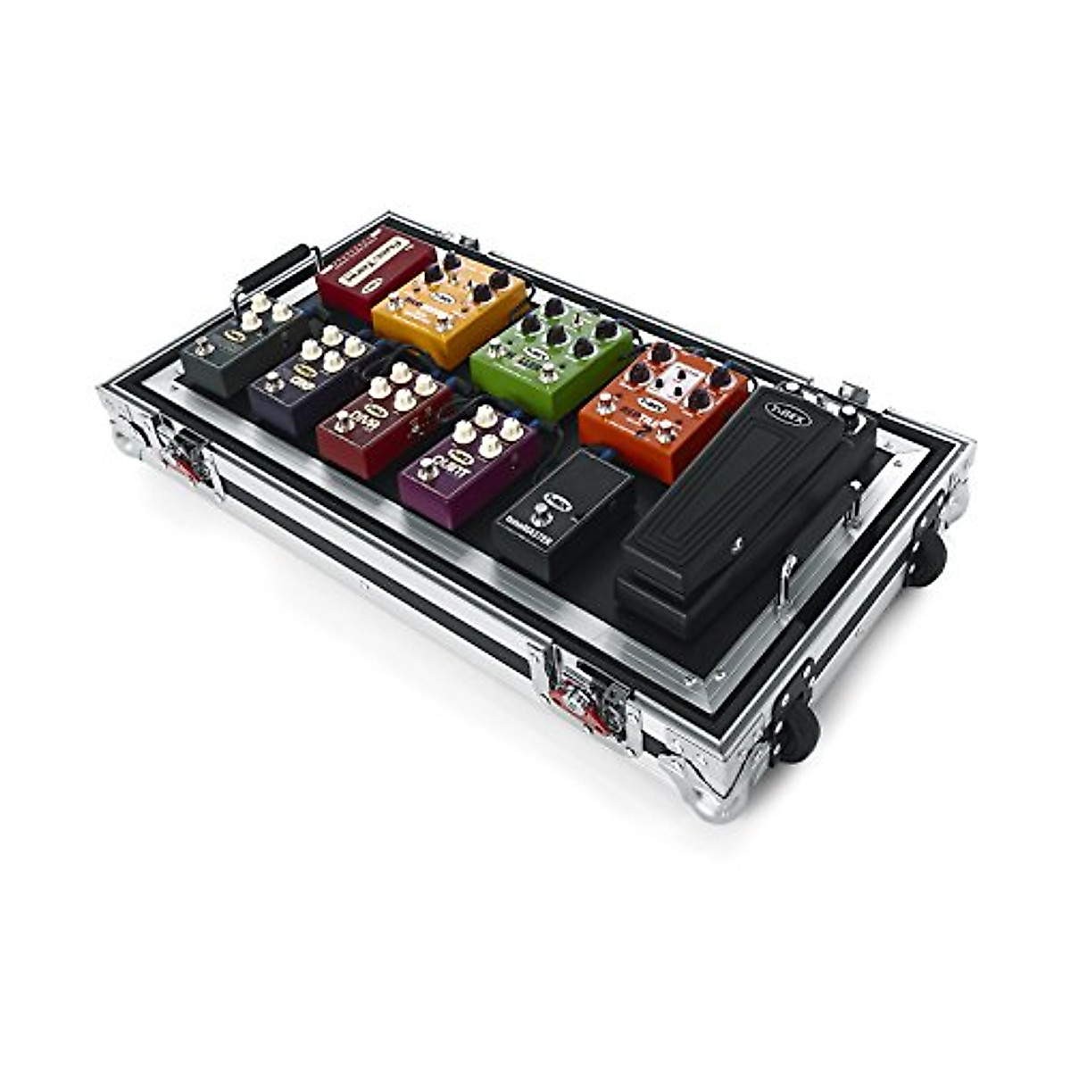 Gator Cases G-TOUR Series Gutiar Pedal board with ATA Road Case, Wheels and Pull Handle; Large: 24" x 11" (G-TOUR PEDALBOARD-LGW) , Black
