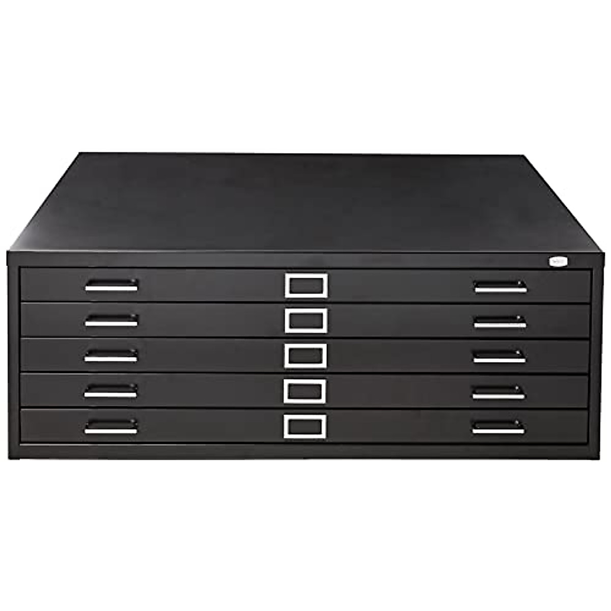 Safco Products Flat File for 42" W x 30" D Documents, 5-Drawer (Additional Options Sold Separately), Black