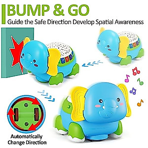 5 in 1 Crawling & Walking Baby Toys 3-6 to 12 Months Developmental Musical Toys for Babies 12-18 Months Light Up Tummy Time Infant Toys 3 6 9 6-12 Month 1 Year Old Boy Girl Toys 1st Birthday Gifts