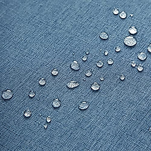 JUCFHY Rectangle Table Cloth,Linen Tablecloth Heavy Duty Fabric,Stain-Proof,Water Resistant Washable Table Cloths,Decorative Oblong Table Cover for Kitchen and Holiday(52x70 Inch,Denim Blue)