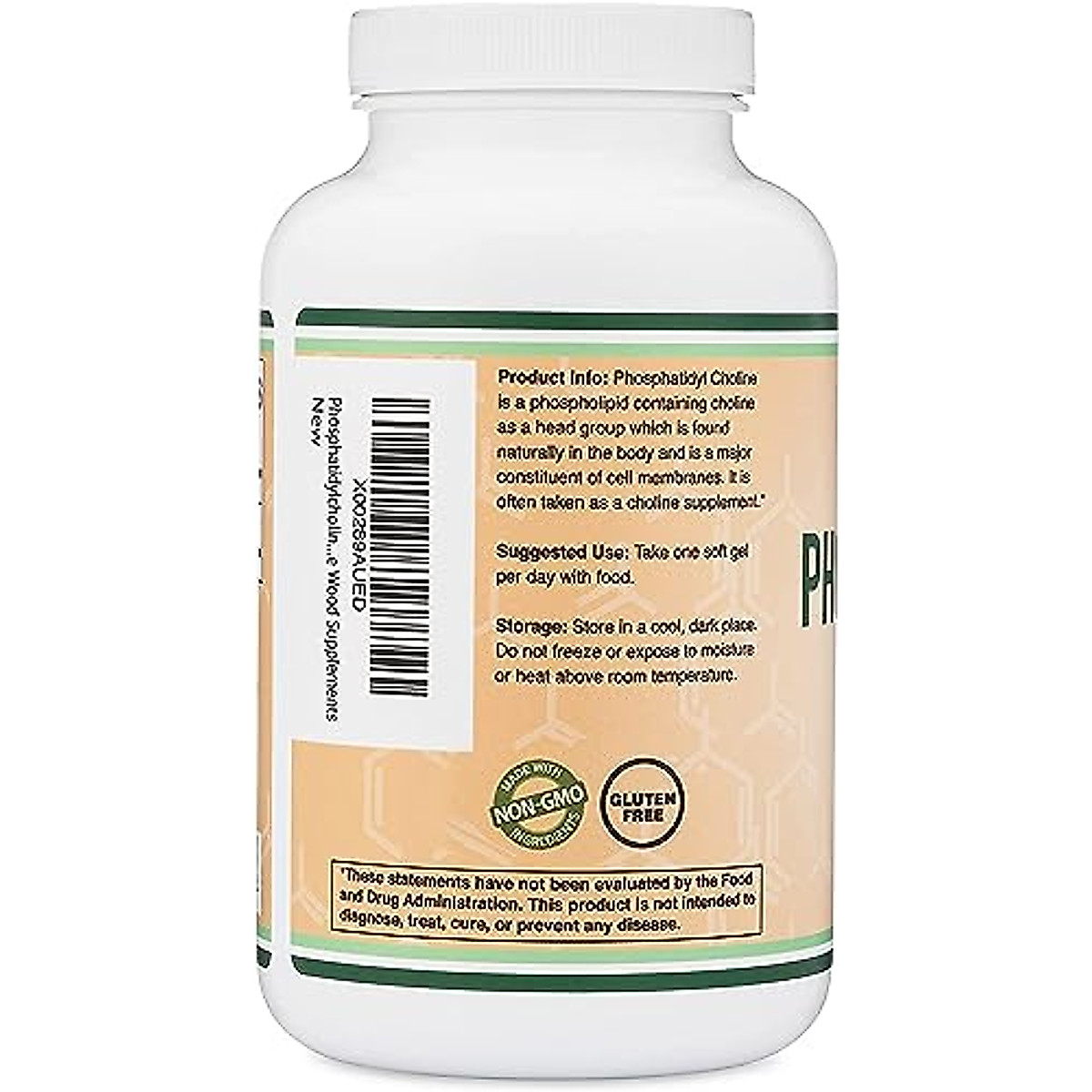 Phosphatidylcholine 1,200mg – 210 Softgels – Enhanced Version of Sunflower and Soy Lecithin (Choline Supplements) - Non-GMO and Gluten Free to Support Brain Health by Double Wood