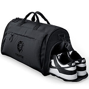 FIGHTR® Sports bag & travel Duffel bag for men and women - with shoe compartment & wet compartment - bag for sports, fitness & travel - training bag, gym bag, martial arts bag