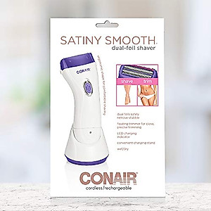 Conair Ladies Dual Foil Rechargeable Wet/Dry Shaver with Pop-up Trimmer