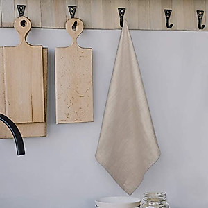 [20"x30", 6 Pack] Premium Kitchen Towels and Dishcloths Sets, Cotton Dish Towels for Kitchen, Beige/White Dish Cloths for Washing Dishes, Hand Towels for Kitchen, Tea Towels & Bar Mops for Kitchen