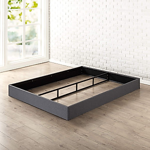 ZINUS Upholstered Metal and Wood Box Spring, 7.5 Inch Mattress Foundation, Easy Assembly, Fabric Paneled Design, King