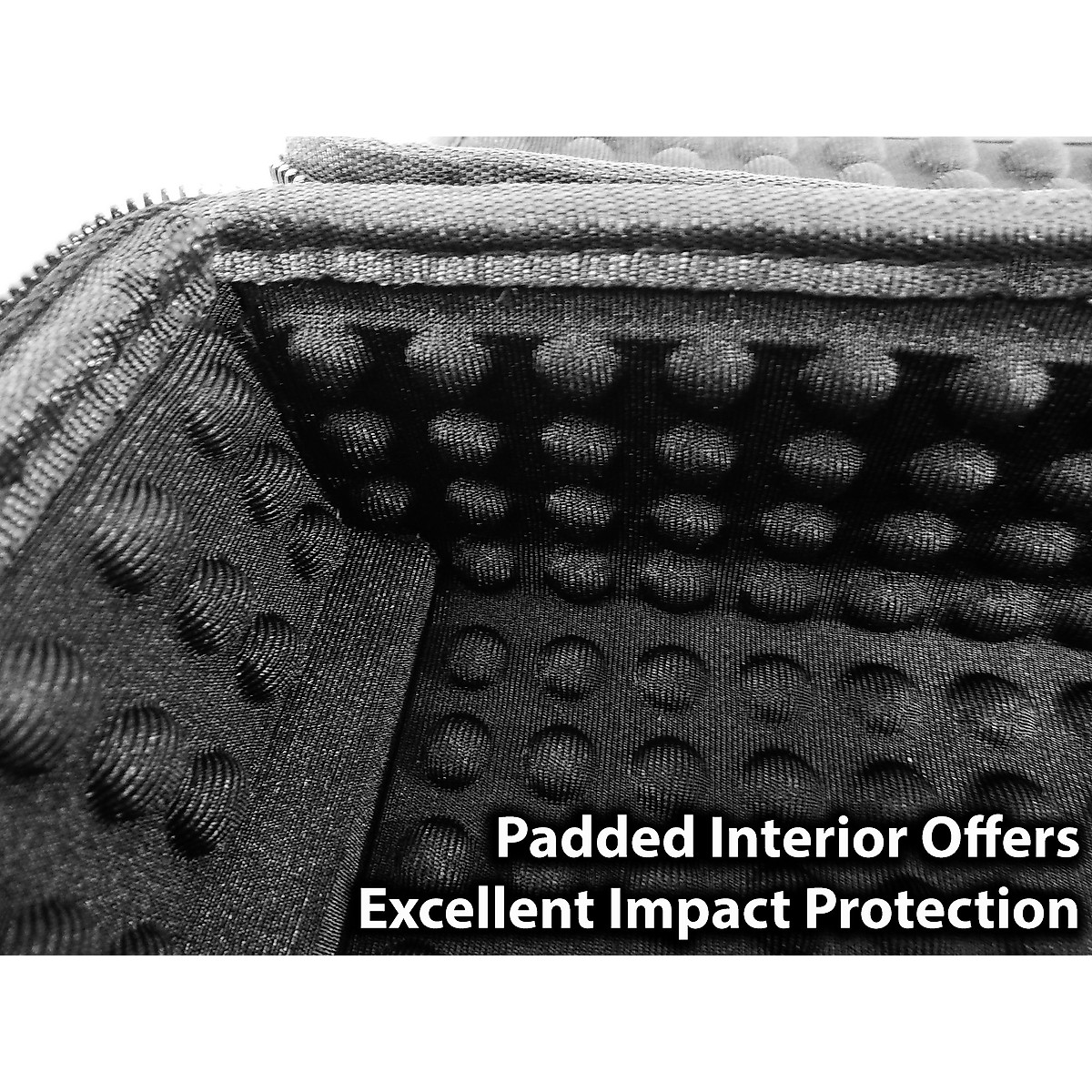 CASEMATIX Padded Microphone Case Compatible with AT2020 USB, AT2020USB Plus, AT2035, AT2050, AT4033A, AT4040, AT4050, ATR2500 USB with Windscreen and Small Cable Accessories, Case Only