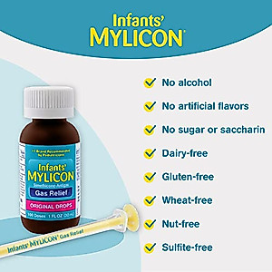 Mylicon Gas Relief Drops for Infants and Babies, Original Formula, 1 Fluid Ounce