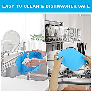 4 Pack Silicone Air Fryer Liners, Reusable Air Fryer Basket Bowl for 4 to 7 QT, Replacement of Flammable Parchment Paper, 8in Square Baking Tray Pots, Easy to Clean for Oven Accessories(4 Colors)