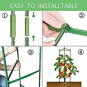 3 Packs Tomato Cages,Plant Cages Up to 48inch Garden Tomato Stakes,Multi-Functional Garden Trellis Assembled Garden Stakes Climbing Plant Support for Climbing Plants,Vegetables, Flowers,Fruits,Vine