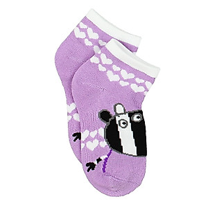 Peppa Pig Girls 6 pack Socks (X-Small (2-4), Friends Quarter Multi)