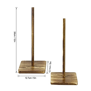 KVMORZE Wooden Donut Stand 2 Pcs, Farmhouse Donut Tower Stand, Bagel Holder Stand, Removable Donut Display Stand for Dessert Table, Doughnut Holder for Wedding Baby Shower Birthday Party (Wood)