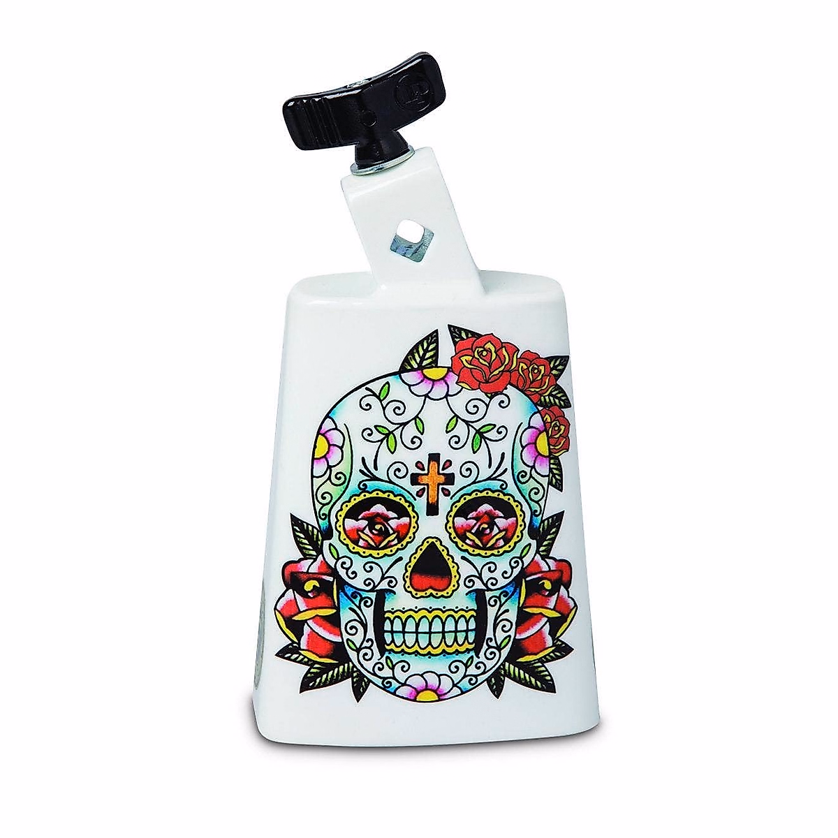 Latin Percussion LP204C-SS Black Beauty Cowbell, Sugar Skull