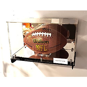 Full Size Football, Shoe, Sneaker Shelf Wall Mount Acrylic Display Case Memorabilia Box UV Protection Floating Box