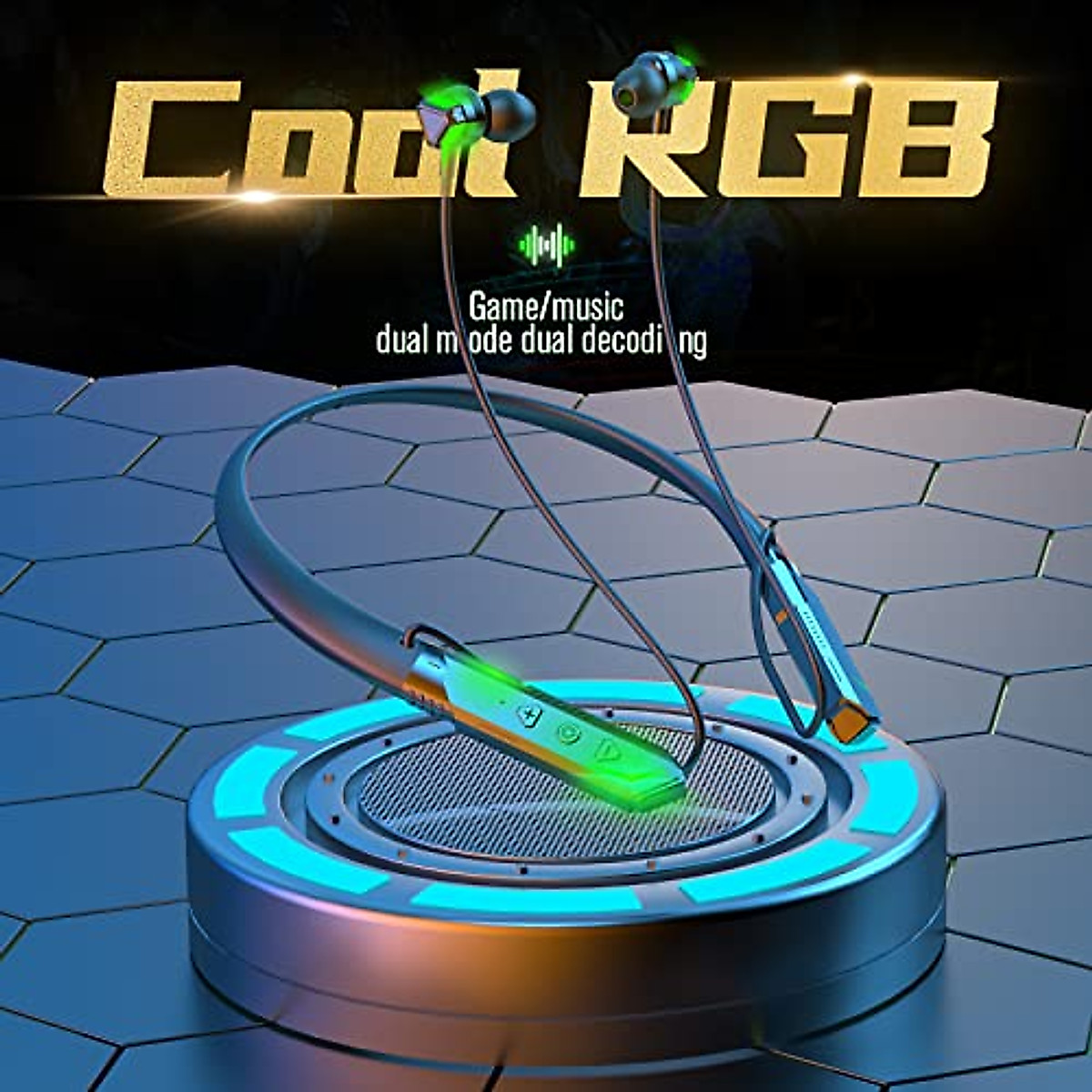 Neckband Bluetooth Headphones,COZOO Bluetooth Wireless Earbuds Neckband Waterproof Sports Earphones w/Mic,HiFi Stereo in-Ear Magnetic Noise Cancelling Earbuds,Acc/ENC Dual Audio Decoding,23H Playtime