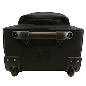 NiceAndGreat Rolling Backpack School Backpacks with Wheels Deluxe Trolley Book Bag Multiple Pockets (Black)