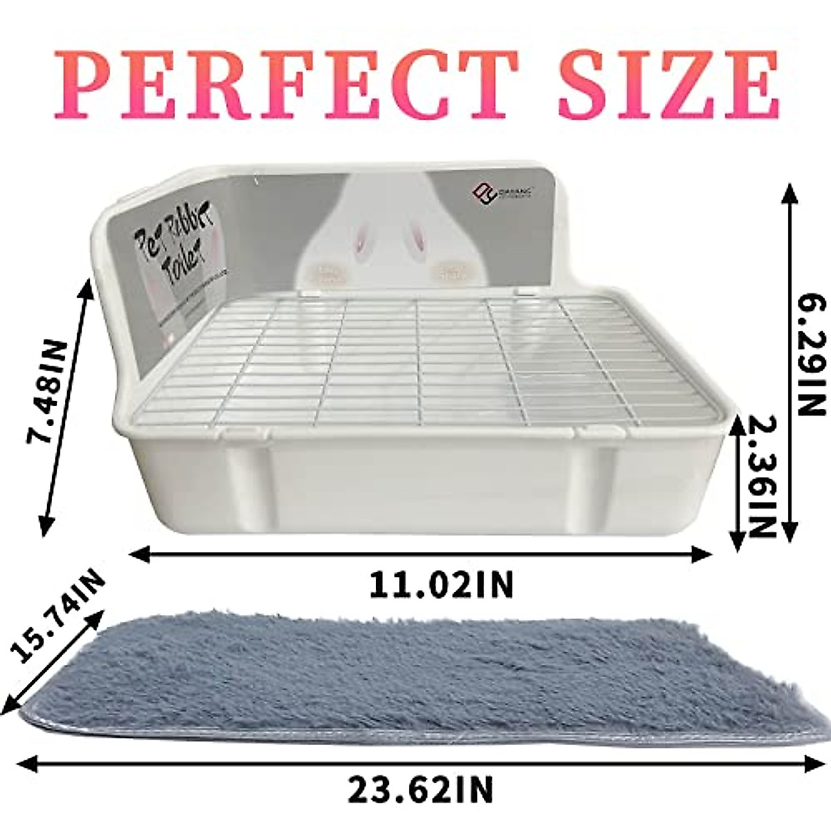 MUYG Guinea Pig Litter Box Corner Bunny Toilet Small Animal Potty Training with Dustpan Broom Chew Toys for Chinchilla Ferret Hedgehog Gerbil (10 Pcs)