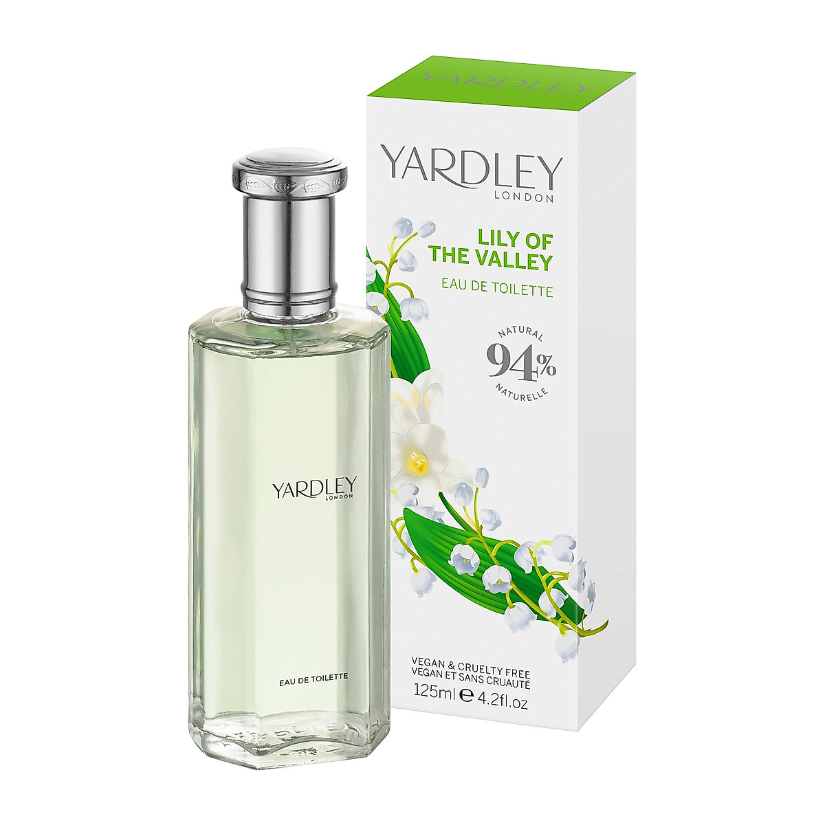 Lily of The Valley by Yardley of London for Women Eau De Toilette Spray, 4.2 Ounce