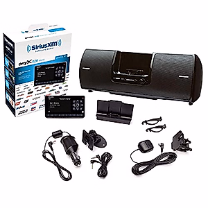 SiriusXM SXSD2 Portable Speaker Dock Audio System & SiriusXM SXEZR1V1 Onyx EZR Satellite Radio with Vehicle Kit with Get 3 Free Months Service with Subscription (Bundle)