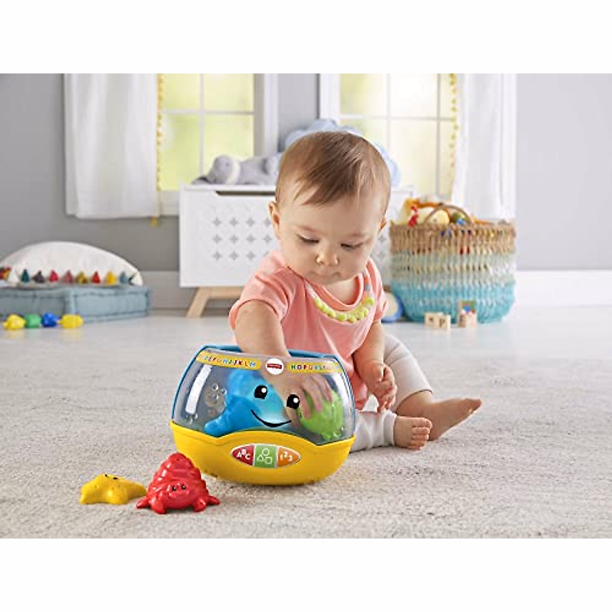 Fisher-Price Laugh & Learn Baby & Toddler Toy Magical Lights Fishbowl With Smart Stages Learning Content For Ages 6+ Months