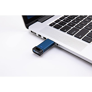 SecureData SecureUSB BT 128GB Hardware Encrypted USB 3.0 Flash Drive FIPS 140-2 Level 3 Unlock via Phone app TAA Compliant, CJIS, HIPAA, CMMC, GDPR Compliant, Works with Mac and Win Free AV