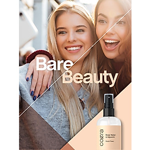 Coera Rose Water & Glycerin Spray for Face | 8 fl oz | Hydrating Facial Toner and Moisturizing Mist for Skin and Hair | Free of Parabens, SLS, & Preservatives | Packaging May Vary