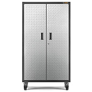 Gladiator GALG36CKXG Ready-To-Assemble Mobile Storage Cabinet 36" W x 66" H x 18" D Steel Garage Cabinet