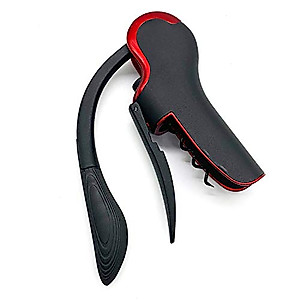 KEISSCO Wine Opener Compact Vertical Corkscrew Wine Bottle Opener with Built-in Foil Cutter