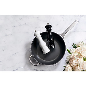 Le Creuset Salt and Pepper Mill Set, 8" x 2 1/2" each, Black & White