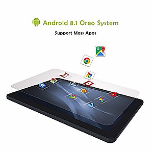 Hoozo Android Tablet 10 Inch, WiFi Tablet with 32GB Storage, 8MP Camera, 6000mAH Battery, WiFi, Bluetooth, HD IPS Screen Tabletas PC - Black