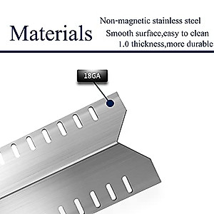 Grill Heat Plate Shield Tent BBQ Parts Replacement for Huntington 24025HNT, Master Forge 30030MSF Fiesta, Cook-Rite EL30034 Stainless Steel Burner Cover Flame Tamer, 19 9/16" Heat Shield