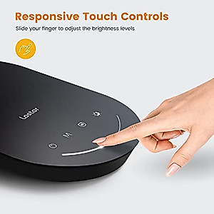 LASTAR Set of 2 LED Desk Lamp, Dimmable Eye-Protecting Table Lamps with Night Light, USB Charging Port, 4 Color Temperature Modes, 5 Brightness Levels, 1H Timer, Touch Control for Home Office Bedroom