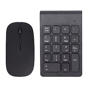 2.4GHz 1200 DPI 18 Key Number Pad Number Pad Mouse Combo Sensitive Remote Technology Plug and Play for Home Office