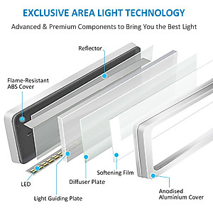 BYB Metal LED Desk Lamp, Architect Swing Arm Lamp with Clamp, Eye-Care Drafting Task Lamp with 4 Color 6 Brightnss, Touch Control, Memory Function for Home Office, Monitor Studio Reading (Silver)