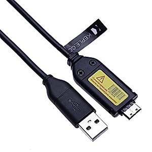USB Charger & Data Cable for Samsung Digital Camera EX, L, WB, S, SL, ST, SH, P, PL Series SUC-3 SUC-5 SUC-7 Data Transfer & Charging Cord