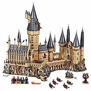 LEGO Harry Potter Hogwarts Castle Building Set, Harry Potter Activity Kit with Minifigures, Wands, Boats, a Spider, and Gryffindor and Hufflepuff Accessories; Collectible Model for Adults, 71043