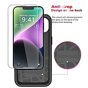 Diverbox Designed for iPhone 14 Plus case with Screen Protector Camera Lens Cover Heavy Duty Shockproof Shock-Resistant Cases for Apple iPhone 14 Plus Phone 6.7 inch (Black)